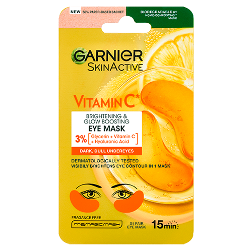 Brightening & Glow Boosting Eye Sheet Mask » Med C-vitamin | Garnier